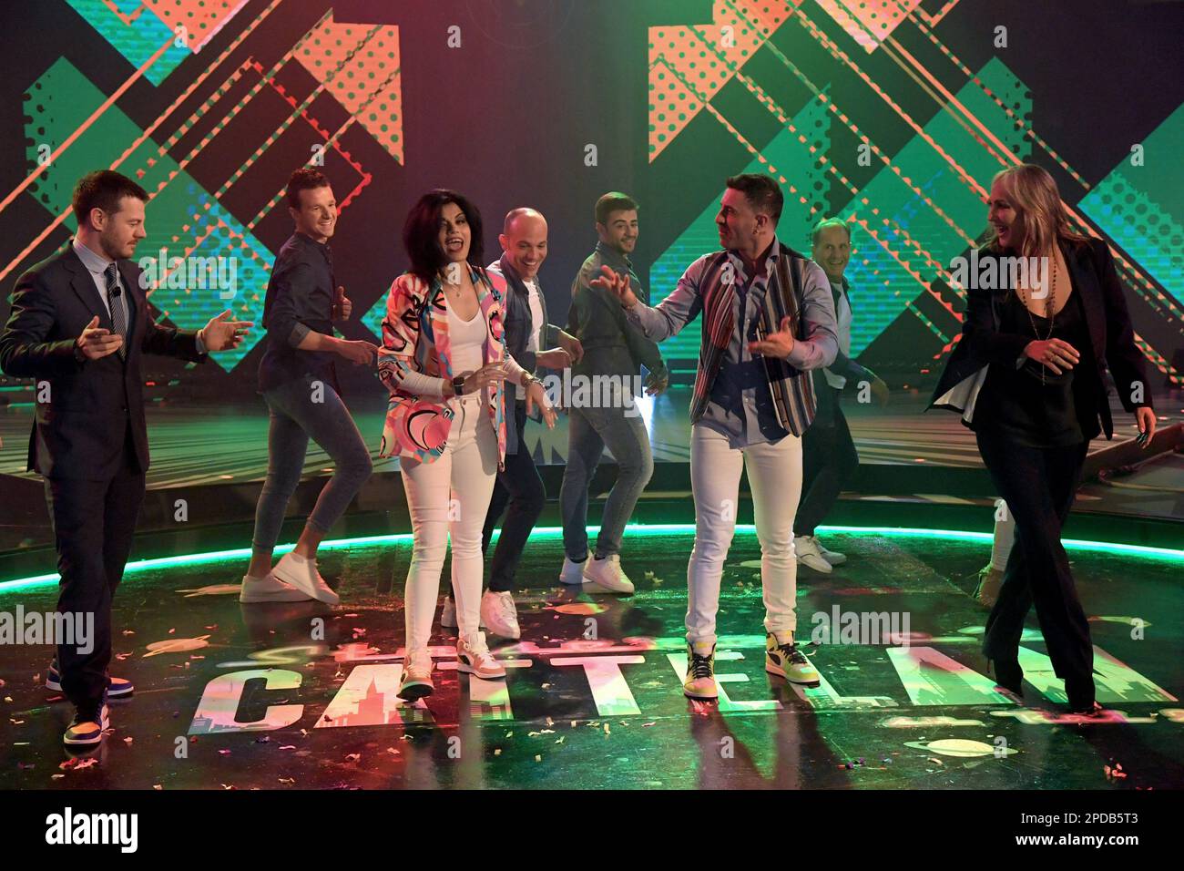 Milan, Italy. 14th Mar, 2023. Milan - TV show "Tonight is Cattelan ...