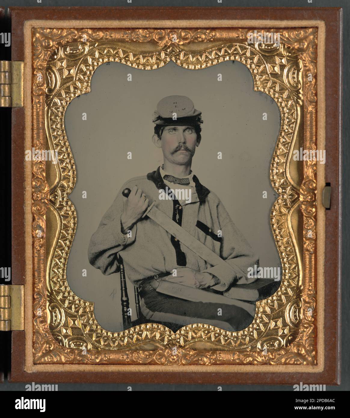 Soldier in Confederate uniform and Co. D, 3rd North Carolina Volunteers ...