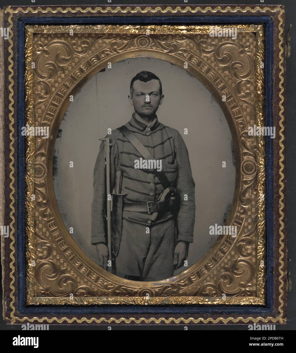 Private John G. Lee of Company H, 18th Virginia Infantry Regiment, with ...