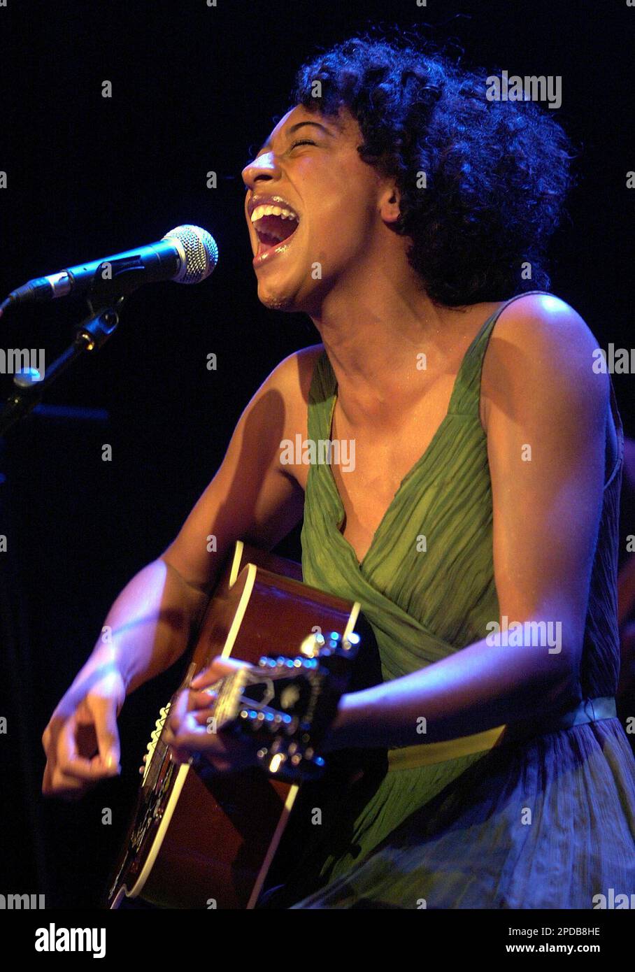 British singer Corinne Bailey Rae performs on stage during her concert ...
