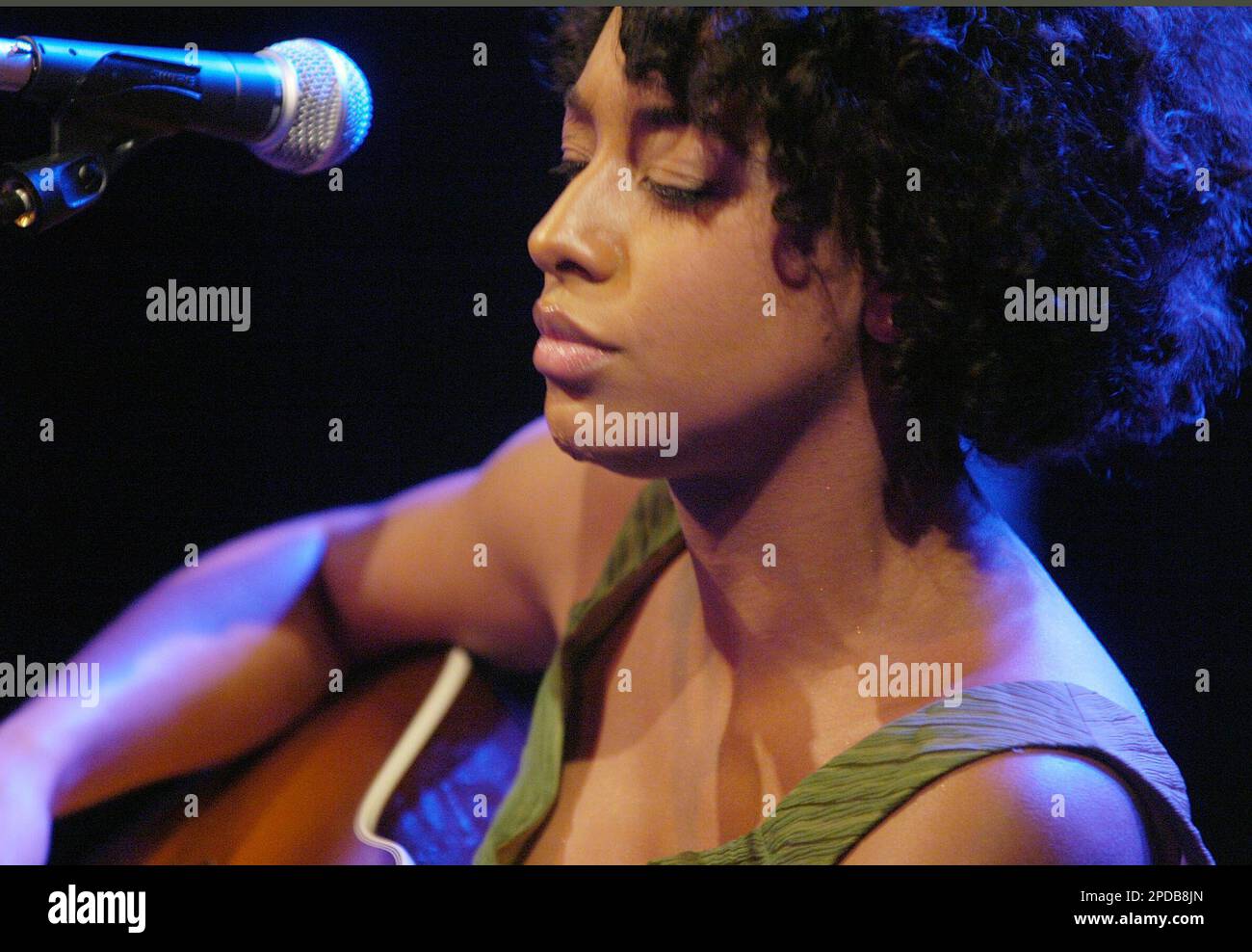 British singer Corinne Bailey Rae performs on stage during her concert ...