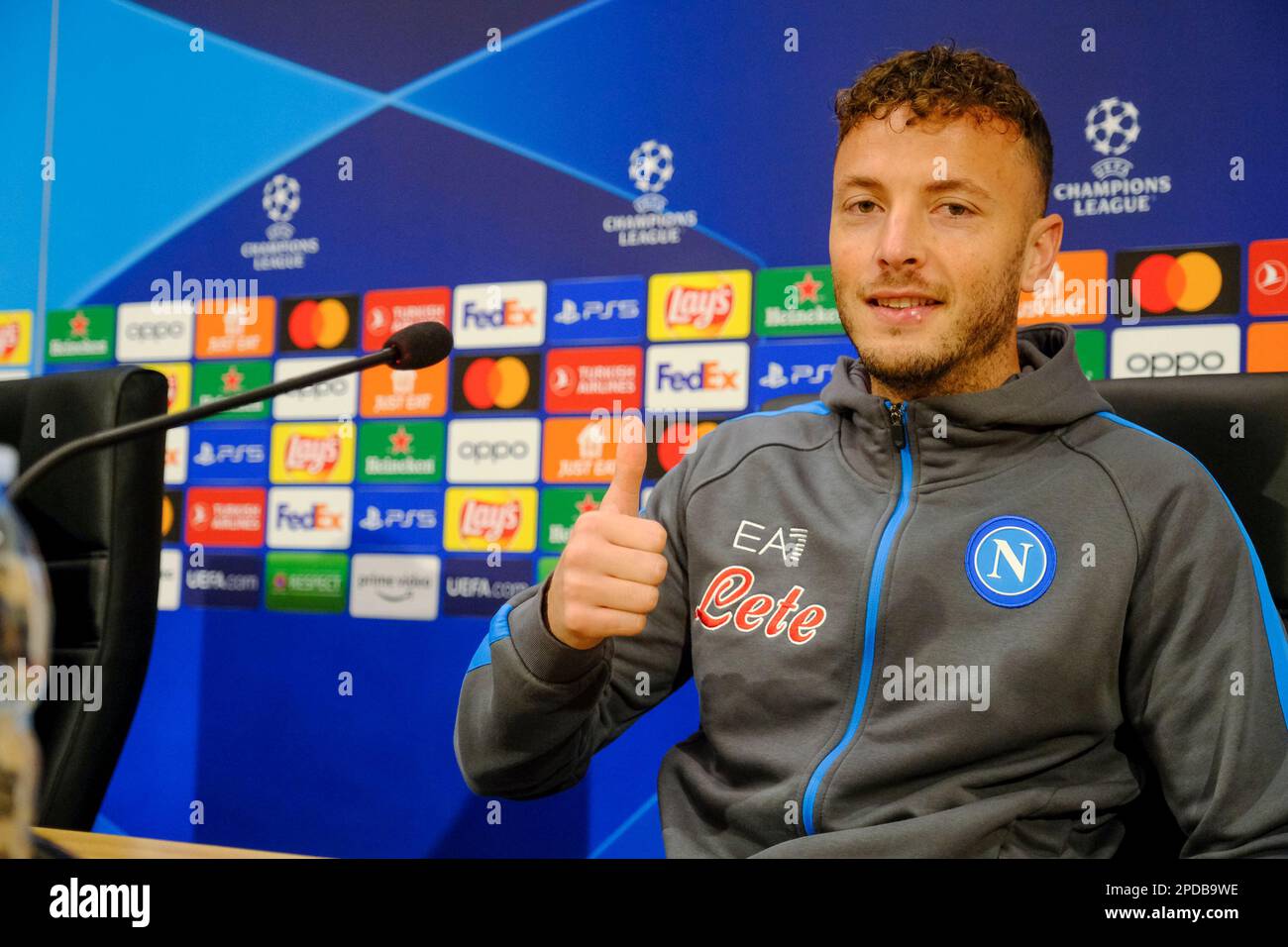 SSC Napoli's Kossovari defender Amir Rrahmani During press conference ...