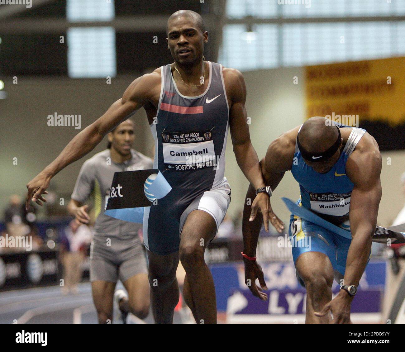 Milton Campbell narrowly wins his heat but had the best overall time to ...