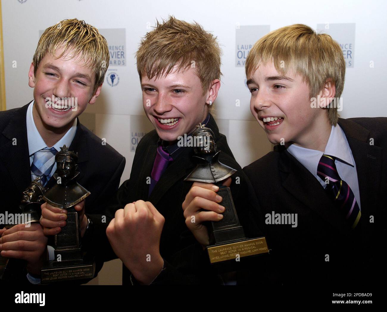 James Lomas, George Maguire, and Liam Mower, from left, the three young ...