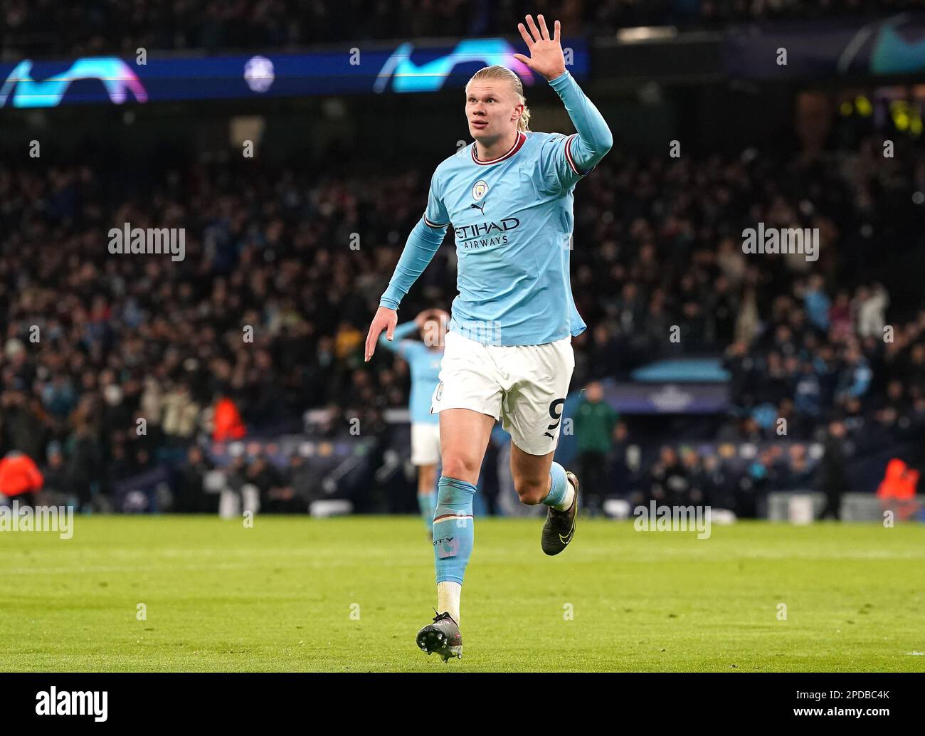 Manchester City's Erling Haaland celebrates scoring their side's sixth ...