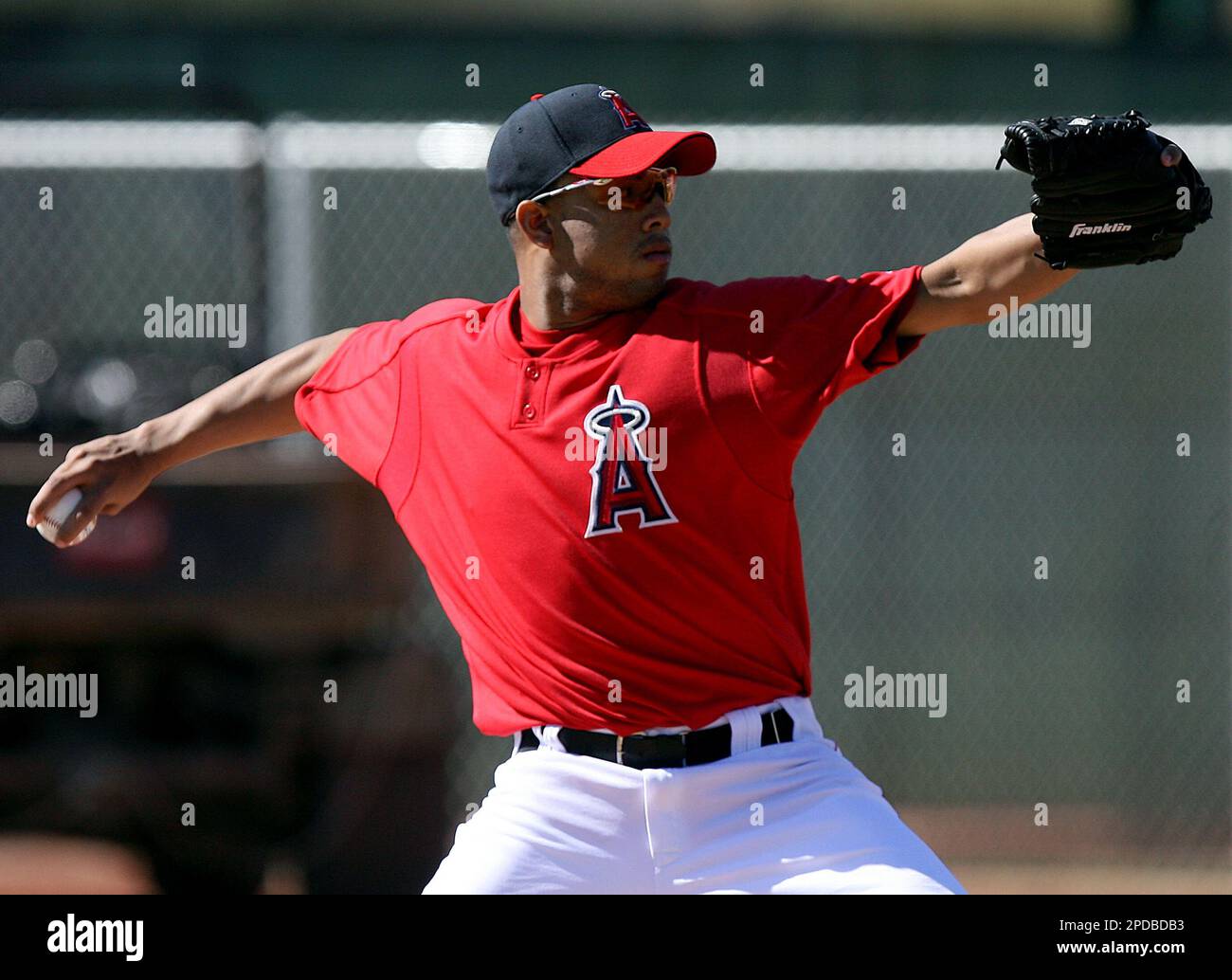 Los Angeles Angels pitcher Francisco Rodriguez, of Venezuela, winds up ...