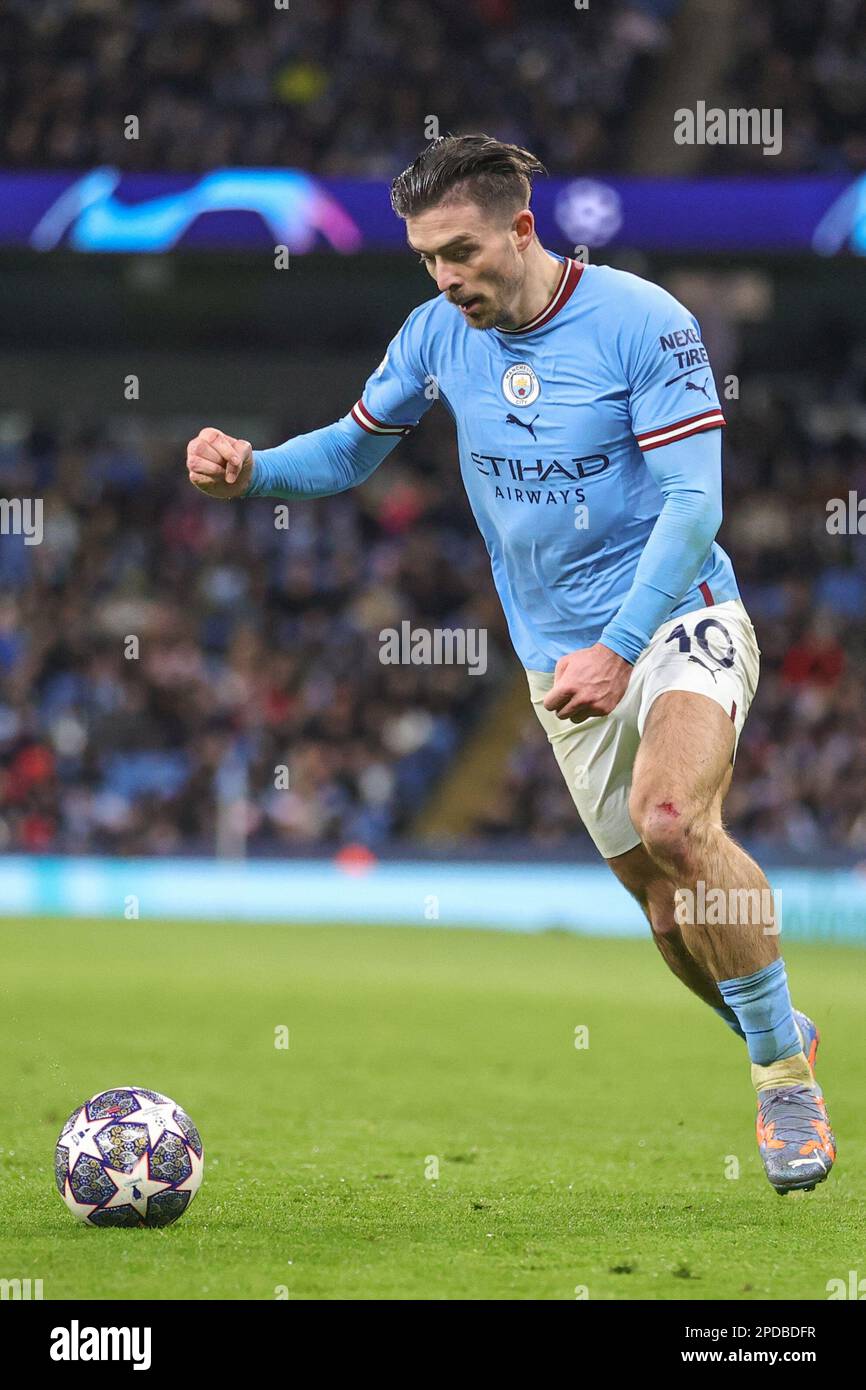 Manchester, UK. 14th Mar, 2023. Jack Grealish #10 of Manchester City in ...