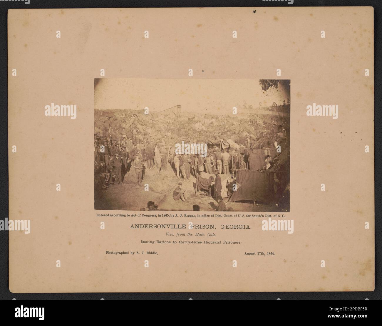 Andersonville Prison, Georgia. View from the main gate Issuing rations ...