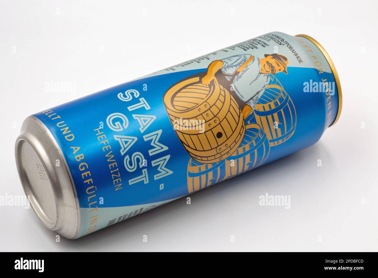 Kyiv, Ukraine - June 18, 2022: Studio shoot of German Stamm-Gast lager ...