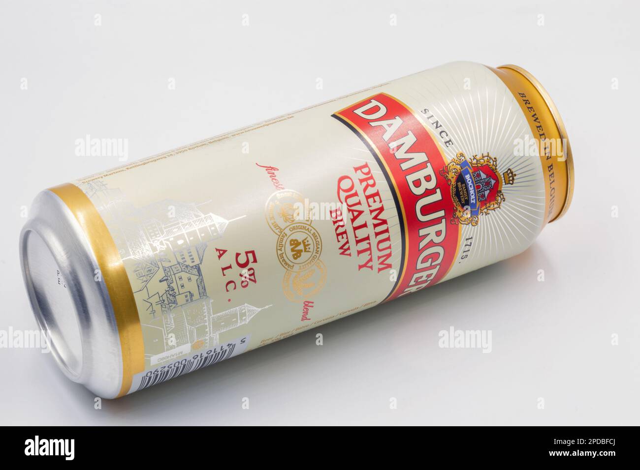 Kyiv, Ukraine - June 18, 2022: Studio shoot of Damburger Belgium beer ...