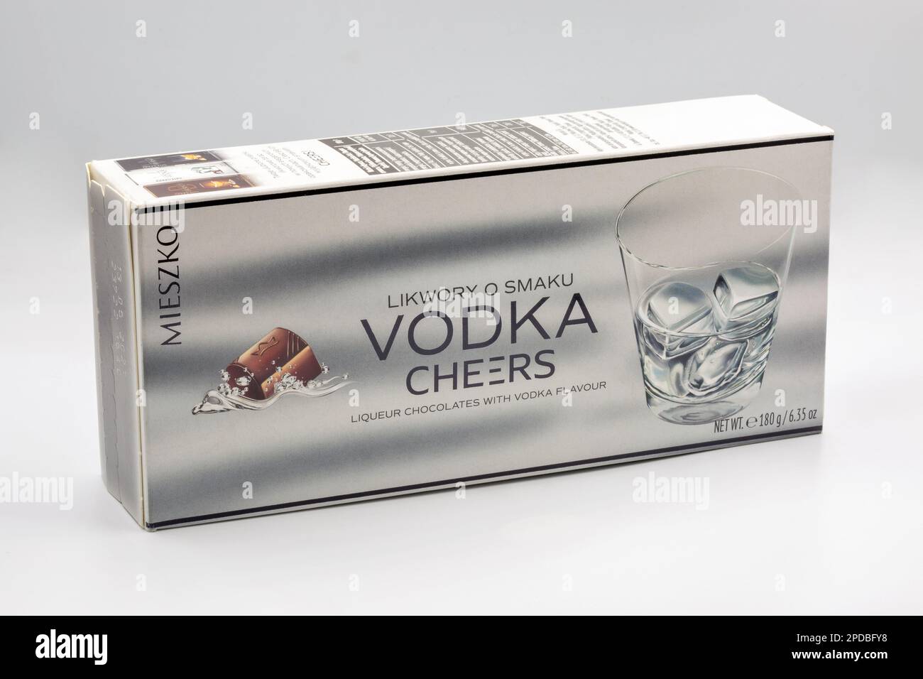 Kyiv, Ukraine - October 08, 2022: Studio shoot of Mieszko Vodka Cheers ...