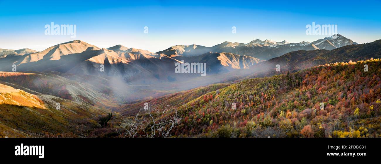 Panorama of Mountain Range in the Fall Stock Photo - Alamy