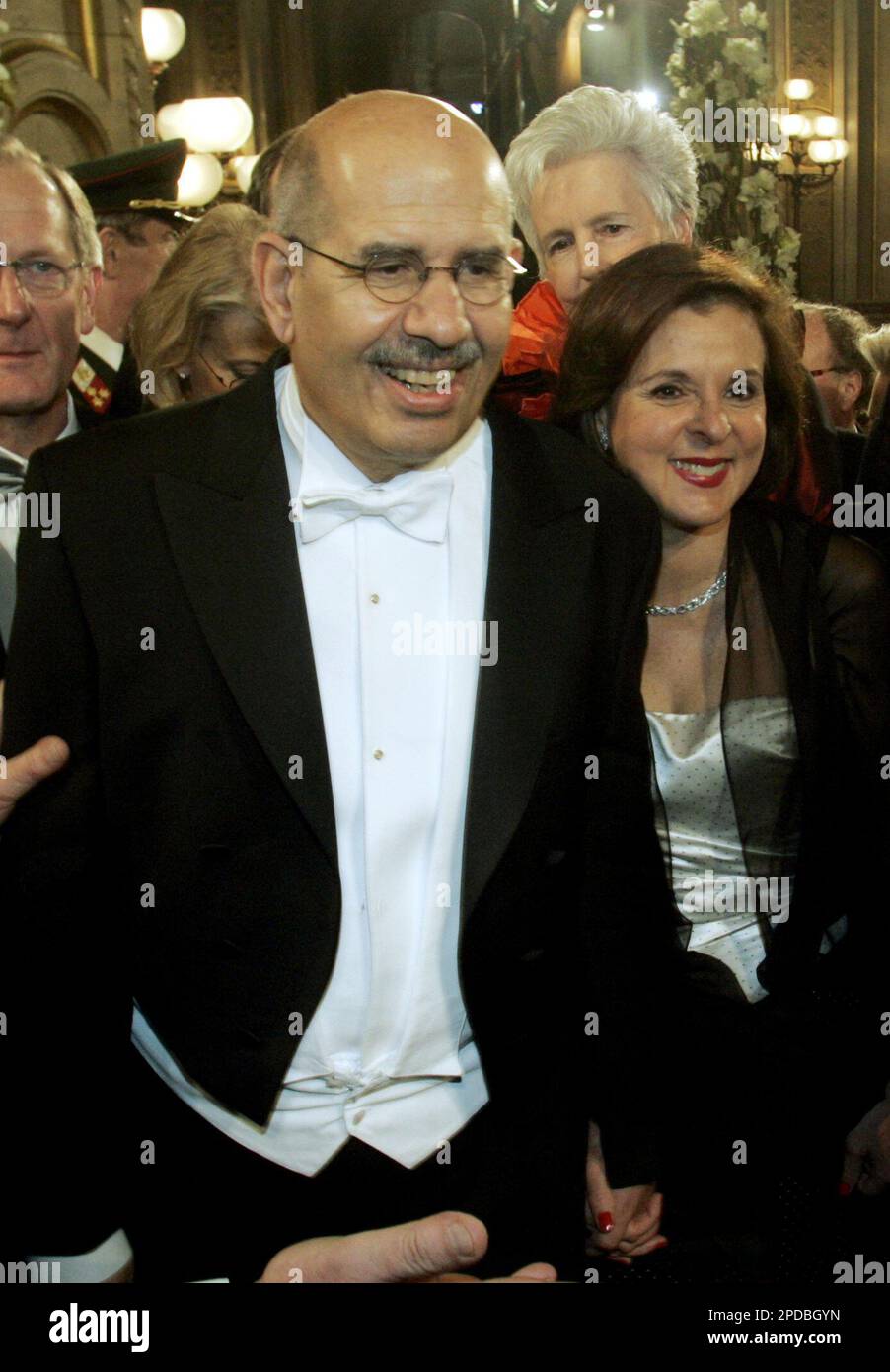 Director General of the IAEA Mohammed ElBaradei and his wife Aida, from ...