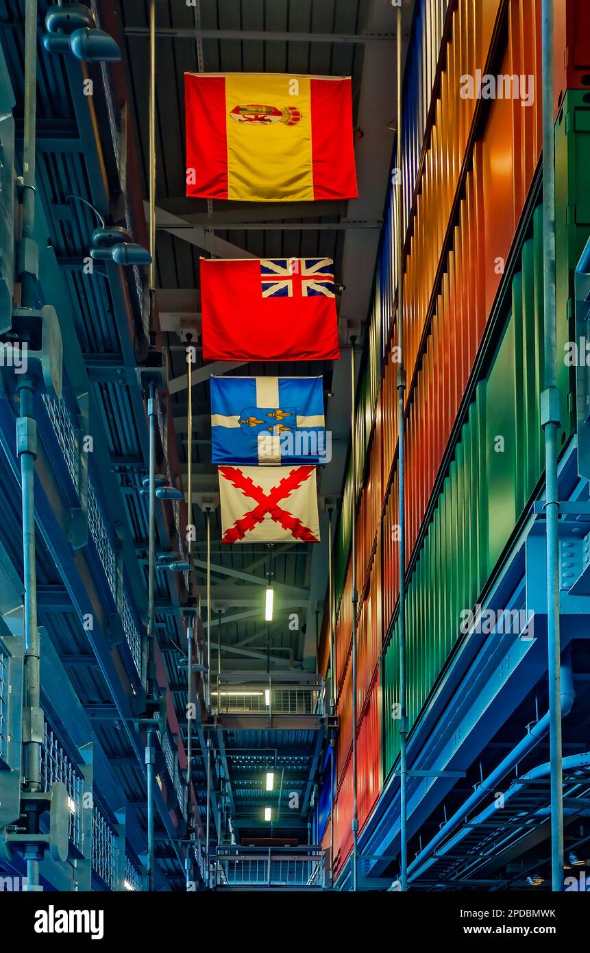 Shipping containers are displayed at GulfQuest National Maritime Museum ...