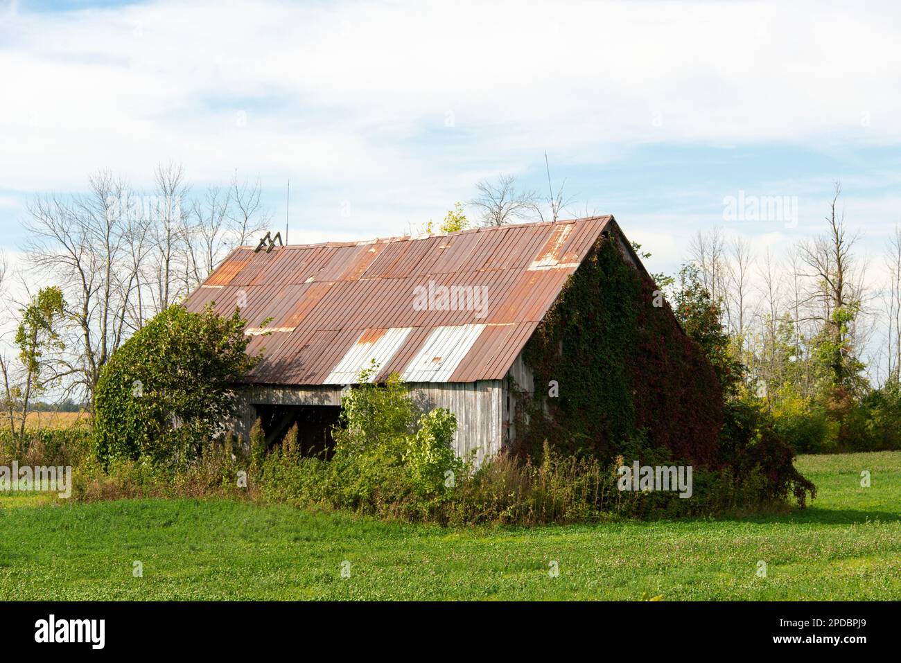 Old barn in the southern region of Quebec Stock Photo - Alamy