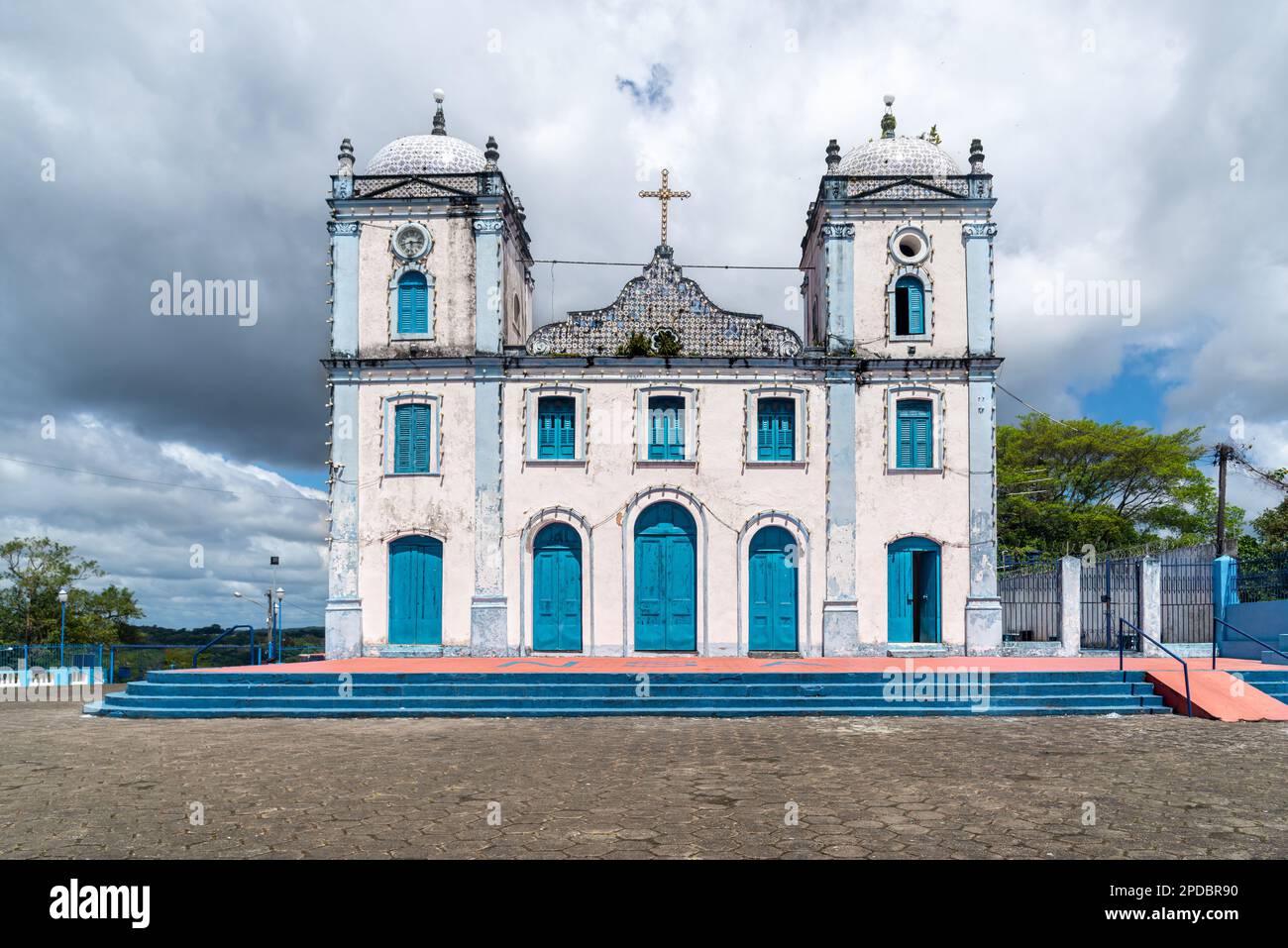 Valenca, Bahia, Brazil - September 10, 2022: Front view of the facade ...