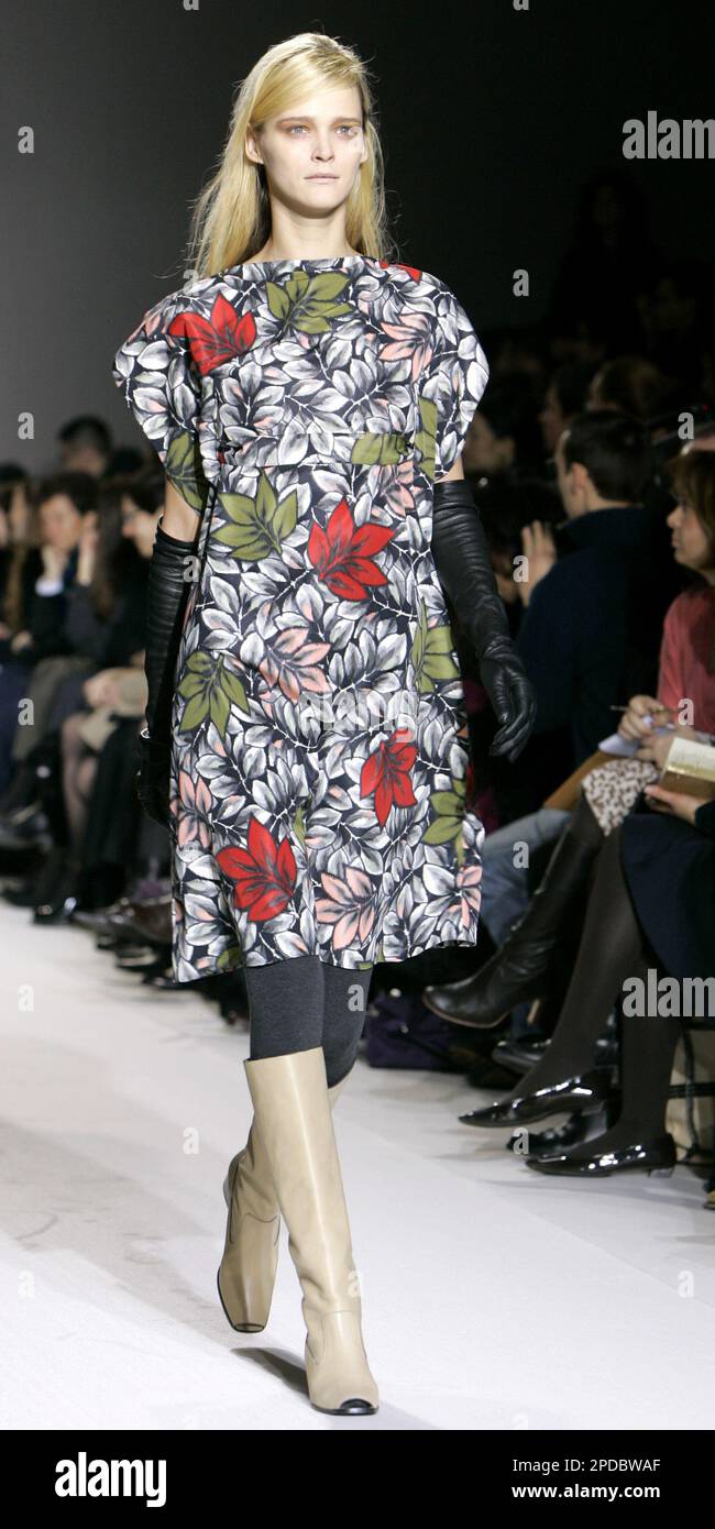 A model wears an outfit from Marni fashion collection for the Autumn ...