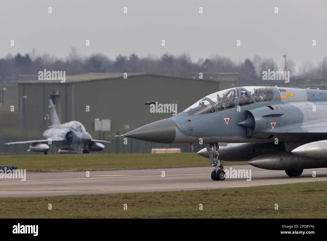 Indian Air Force Mirage 2000TI taxiing at RAF Waddington, ready to go ...