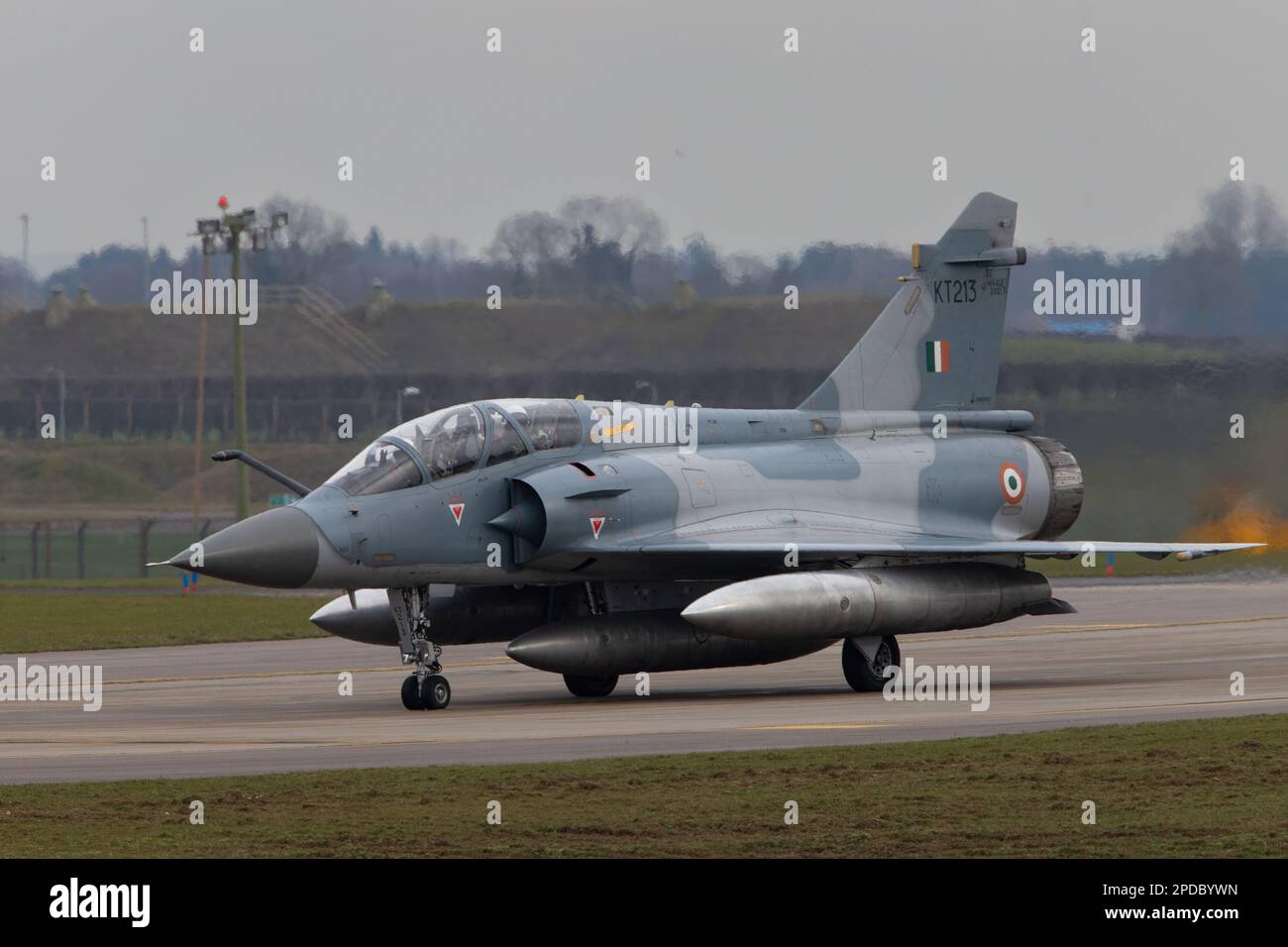 Indian Air Force Mirage 2000TI taxiing at RAF Waddington, ready to go ...