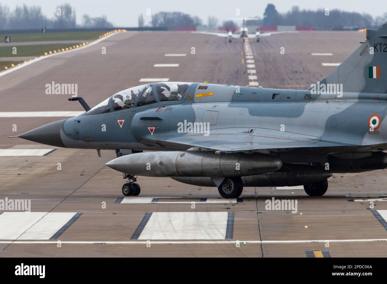 Indian Air Force Mirage 2000TI taxiing at RAF Waddington, ready to go ...