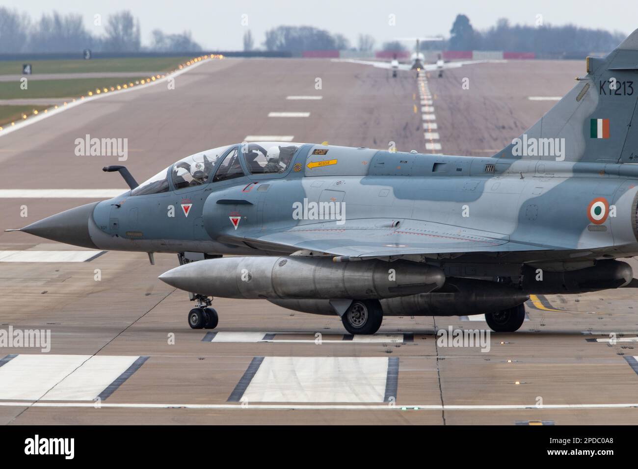 Indian Air Force Mirage 2000TI taxiing at RAF Waddington, ready to go ...