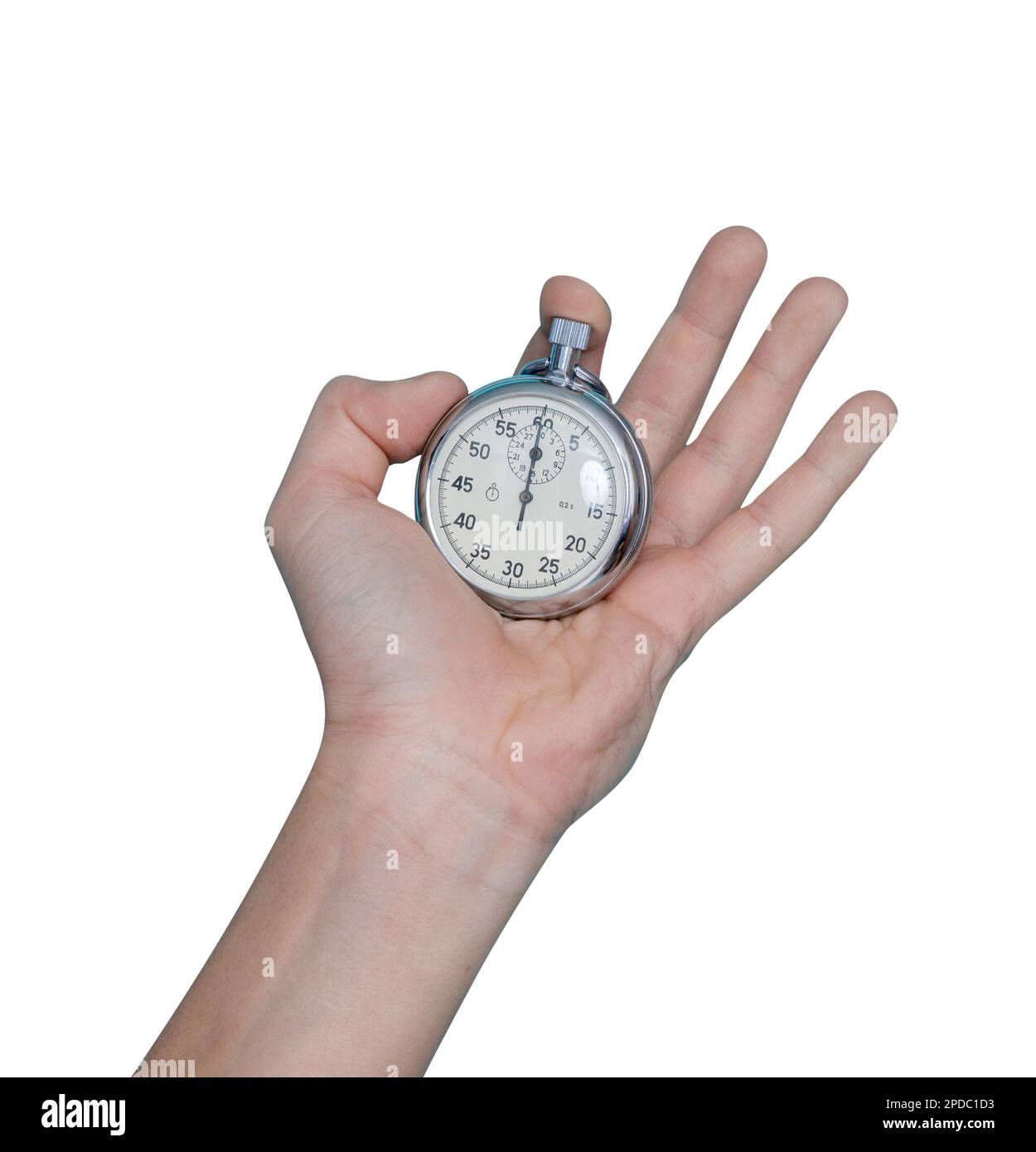 Hand holding stopwatch, isolated on white background Stock Photo - Alamy