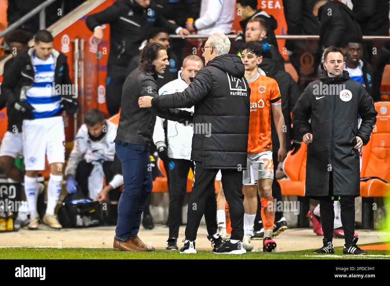 Blackpool, UK. 14th Mar, 2023. Blackpool Manager Mick McCarthy ...