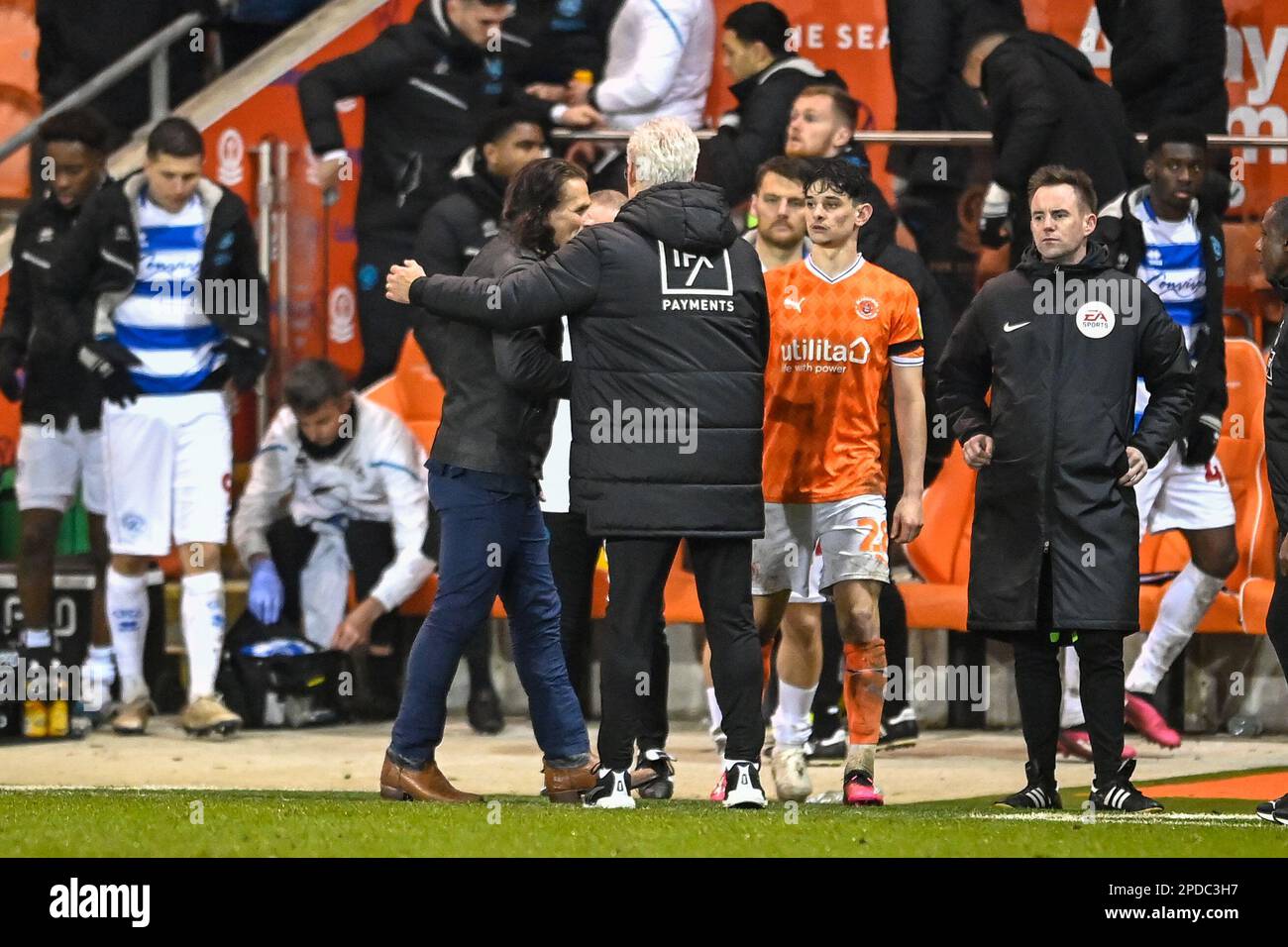 Blackpool, UK. 14th Mar, 2023. Blackpool Manager Mick McCarthy ...