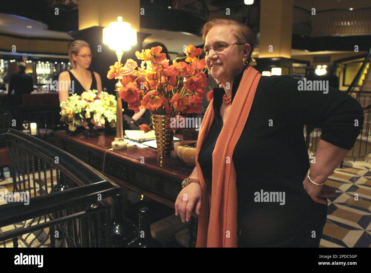 Lidia Bastianich, right, poses for a photograph in Del Posto, her ...