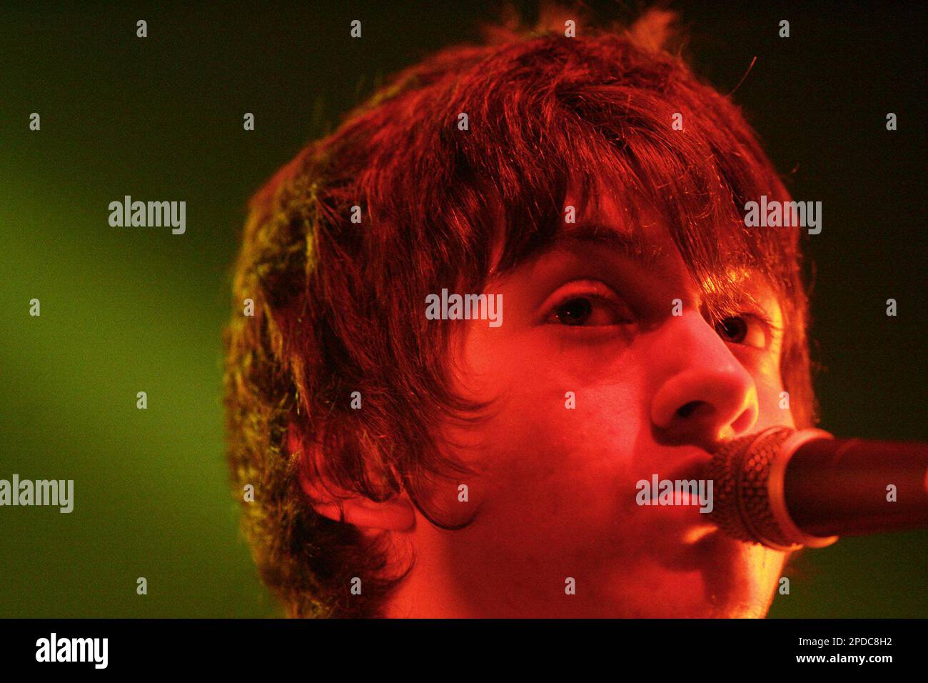 British band Arctic Monkeys, lead singer Alex Turner, performs during ...