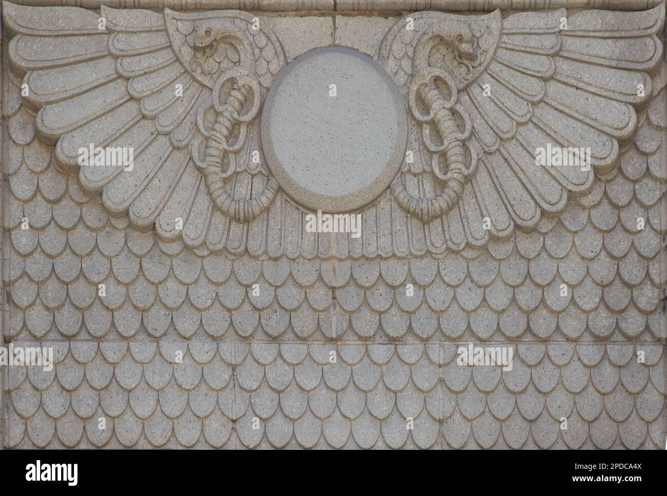 Symbolic decorations on exterior of a Masonic temple Stock Photo - Alamy