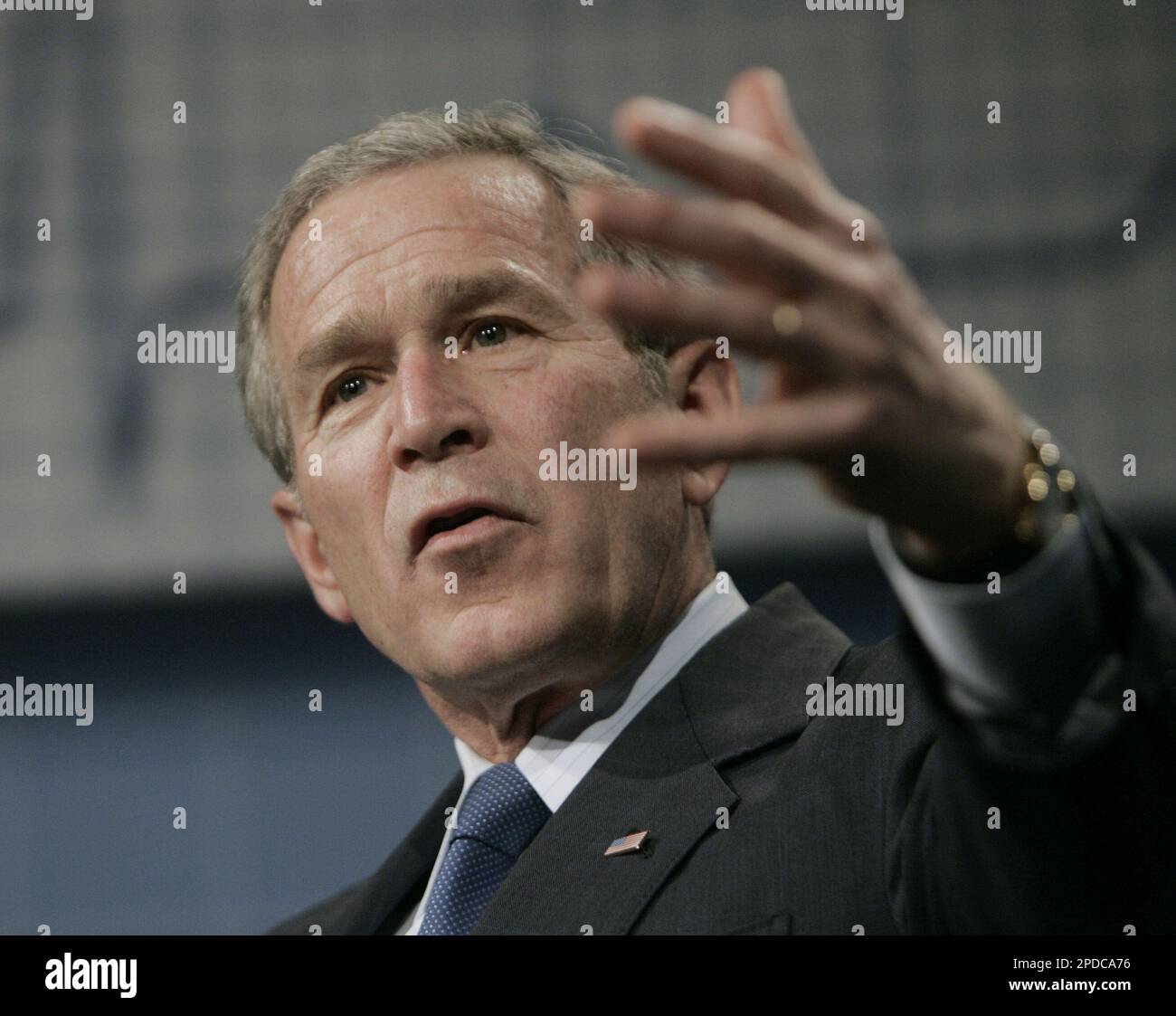 President Bush speaks at Wendy's International Headquarters, Wednesday ...
