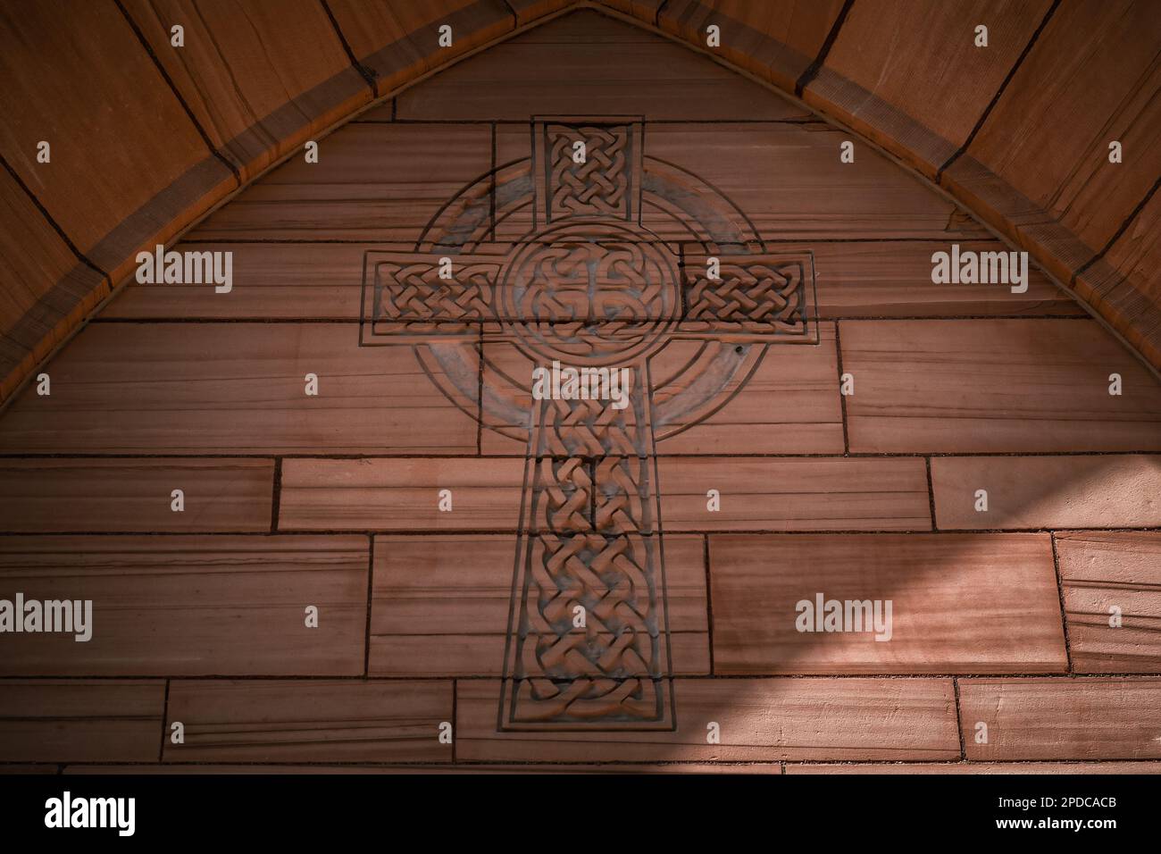 Large Cross Decoration on Presbyterian Church Building Exterior Stock ...