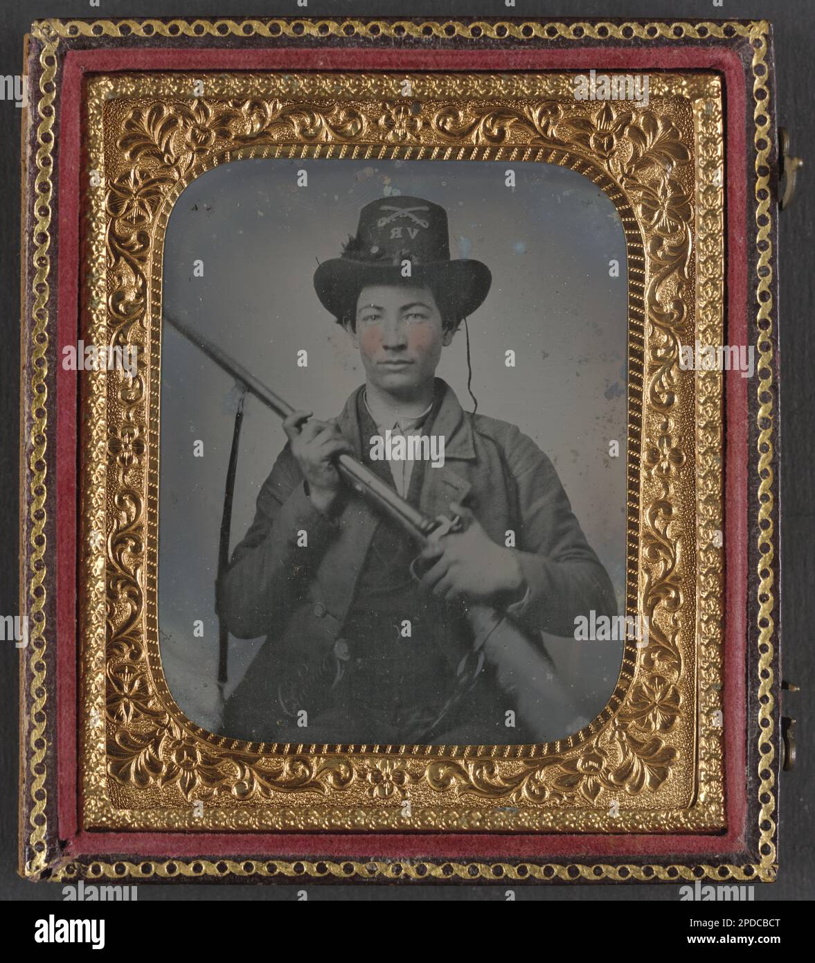 Unidentified cavalry soldier in Confederate uniform and Valley Rangers ...