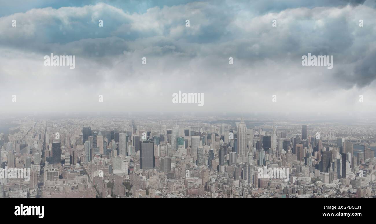 Cityscape with modern buildings and sky with clouds Stock Photo - Alamy