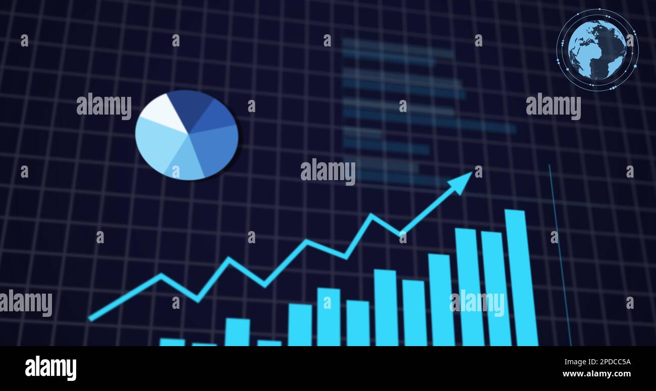 Image of graphs, statistics and financial data processing Stock Photo - Alamy
