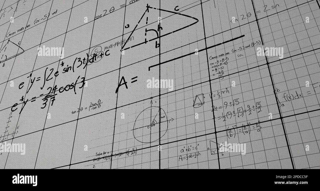 Animation mathematical equations lines on hi-res stock photography and ...