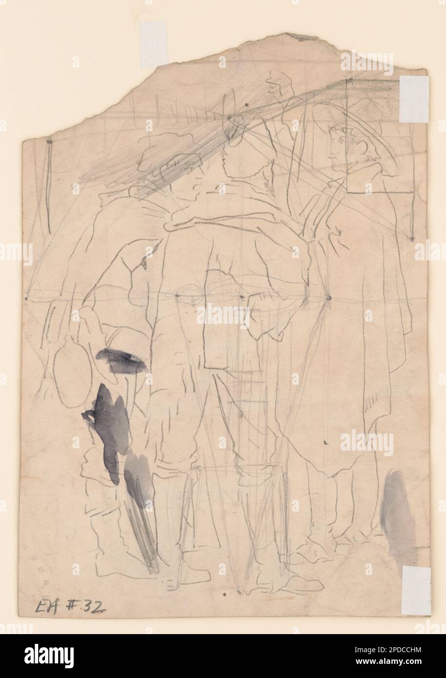 Sketch for Texas Rangers. Forms part of the Adolph Metzner American ...