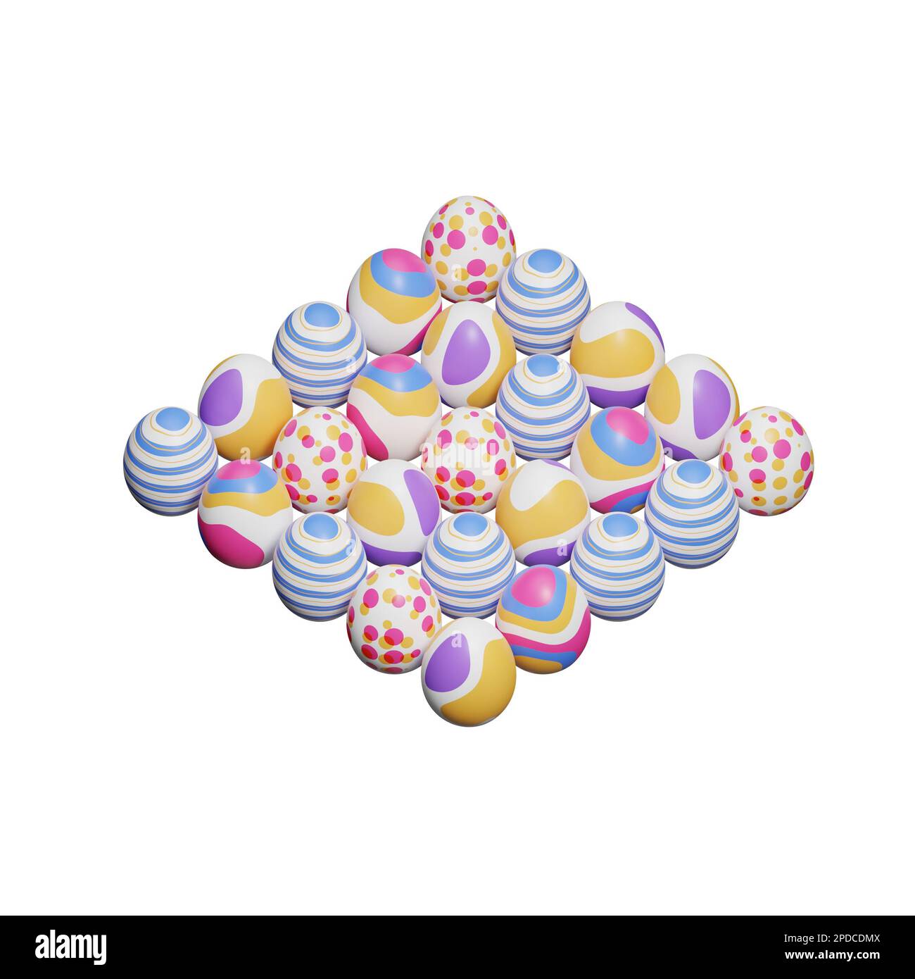 egg isometric 3d render easter illustration Stock Photo - Alamy