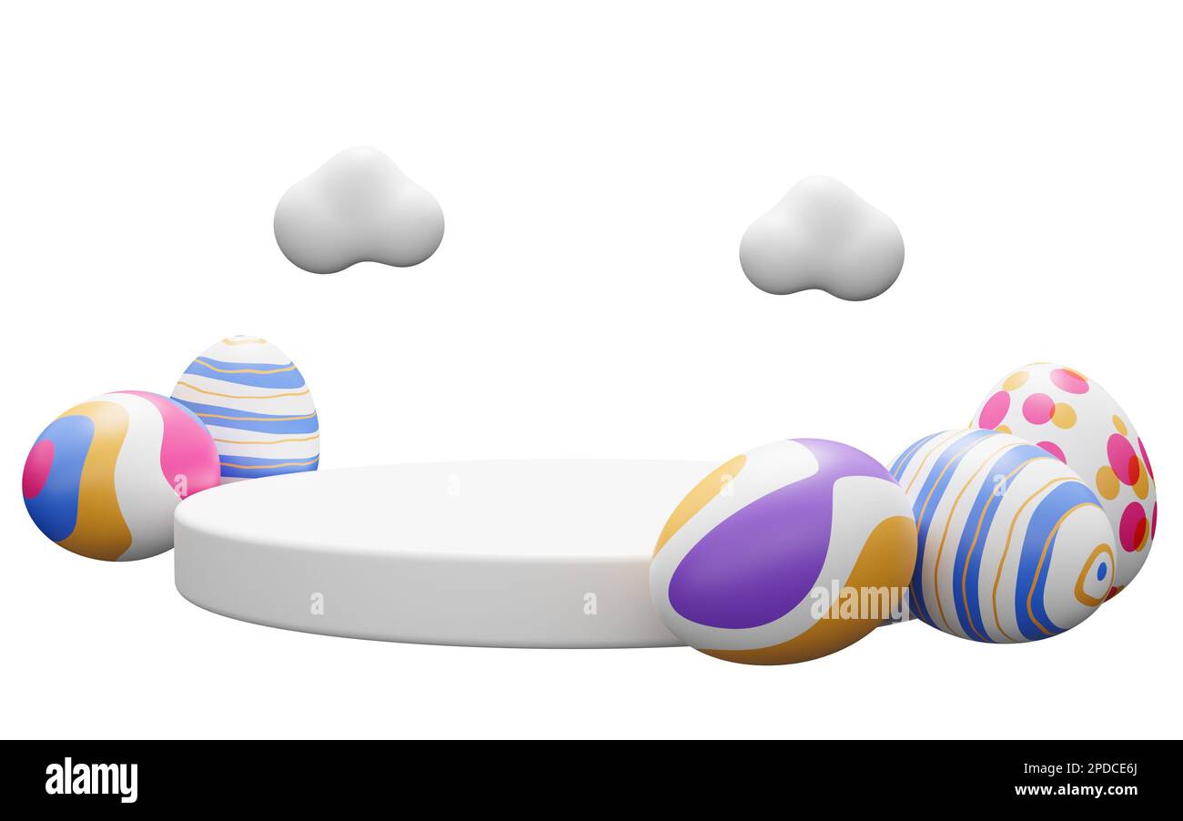easter podium product display 3d render Stock Photo - Alamy