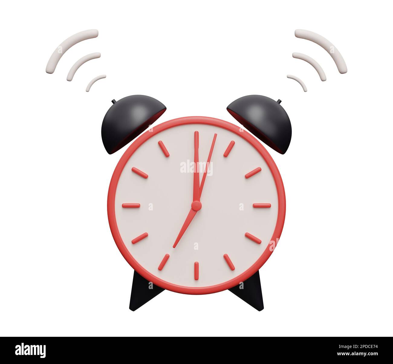 alarm clock 3d. 3d render cartoon minimal icon illustration Stock Photo ...