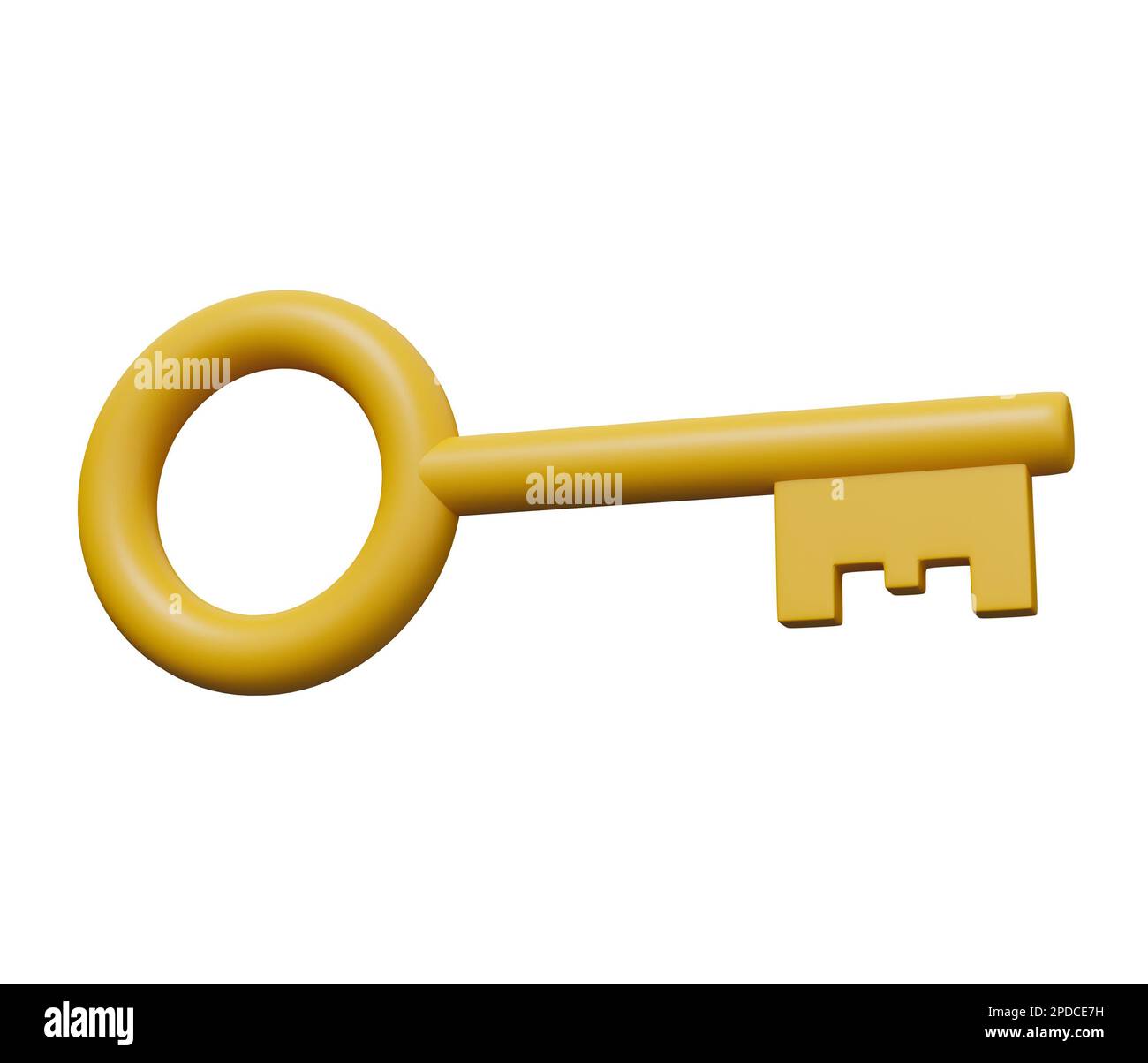 key 3d icon. 3d render cartoon minimal icon illustration Stock Photo ...