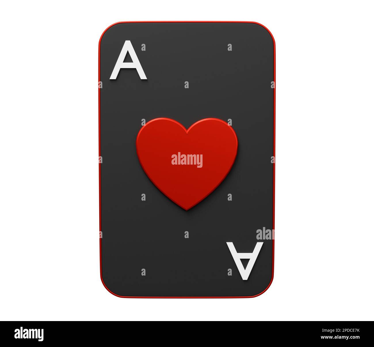 Ace heart playing card 3d. 3d render cartoon minimal icon illustration ...