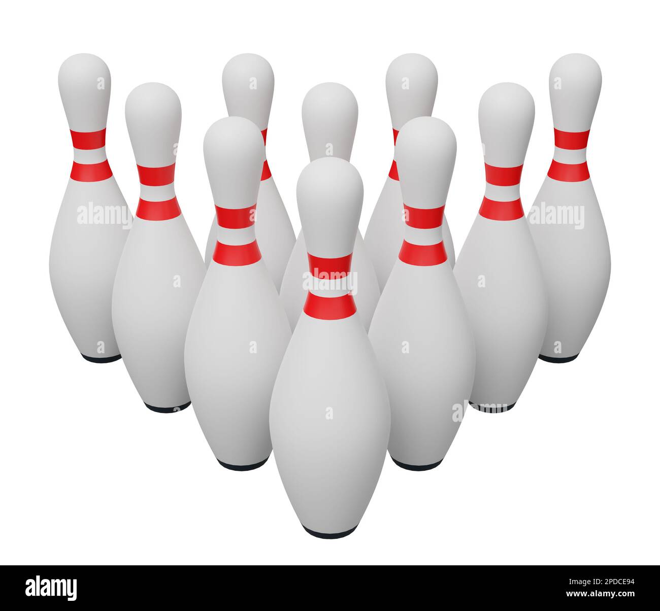 group bowling pin 3d render. 3d render cartoon minimal icon ...