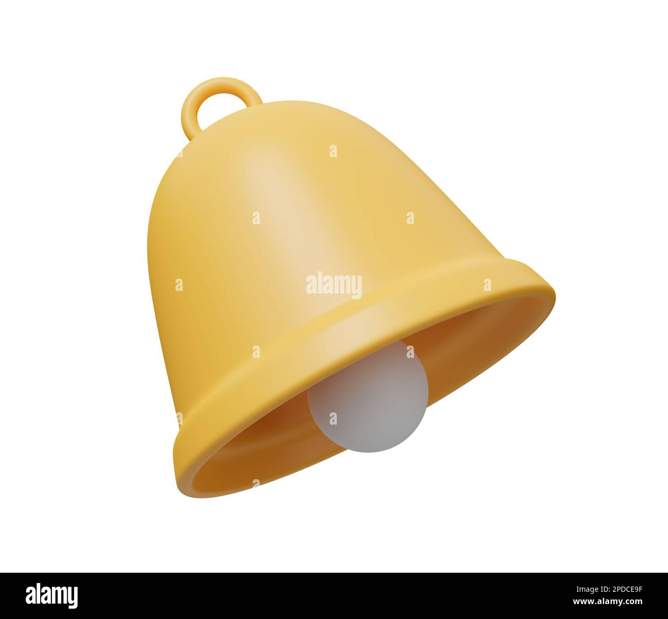 notification bell 3d icon. 3d render cartoon minimal icon illustration ...