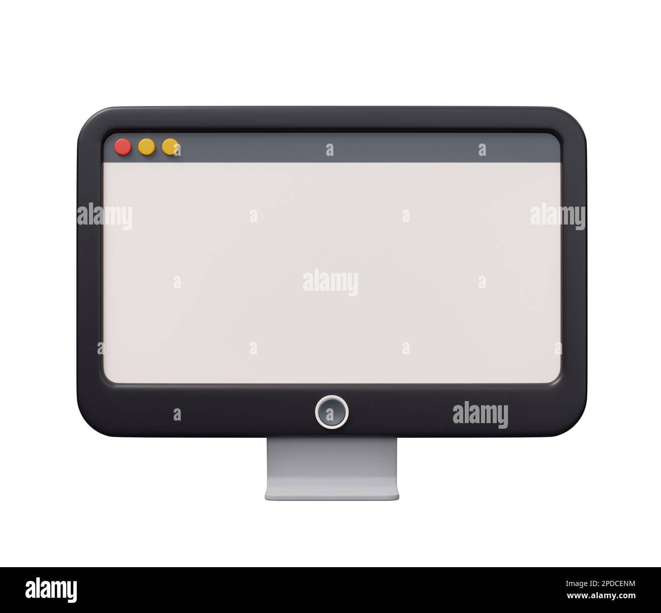 computer blank screen 3d icon. 3d render cartoon minimal icon ...