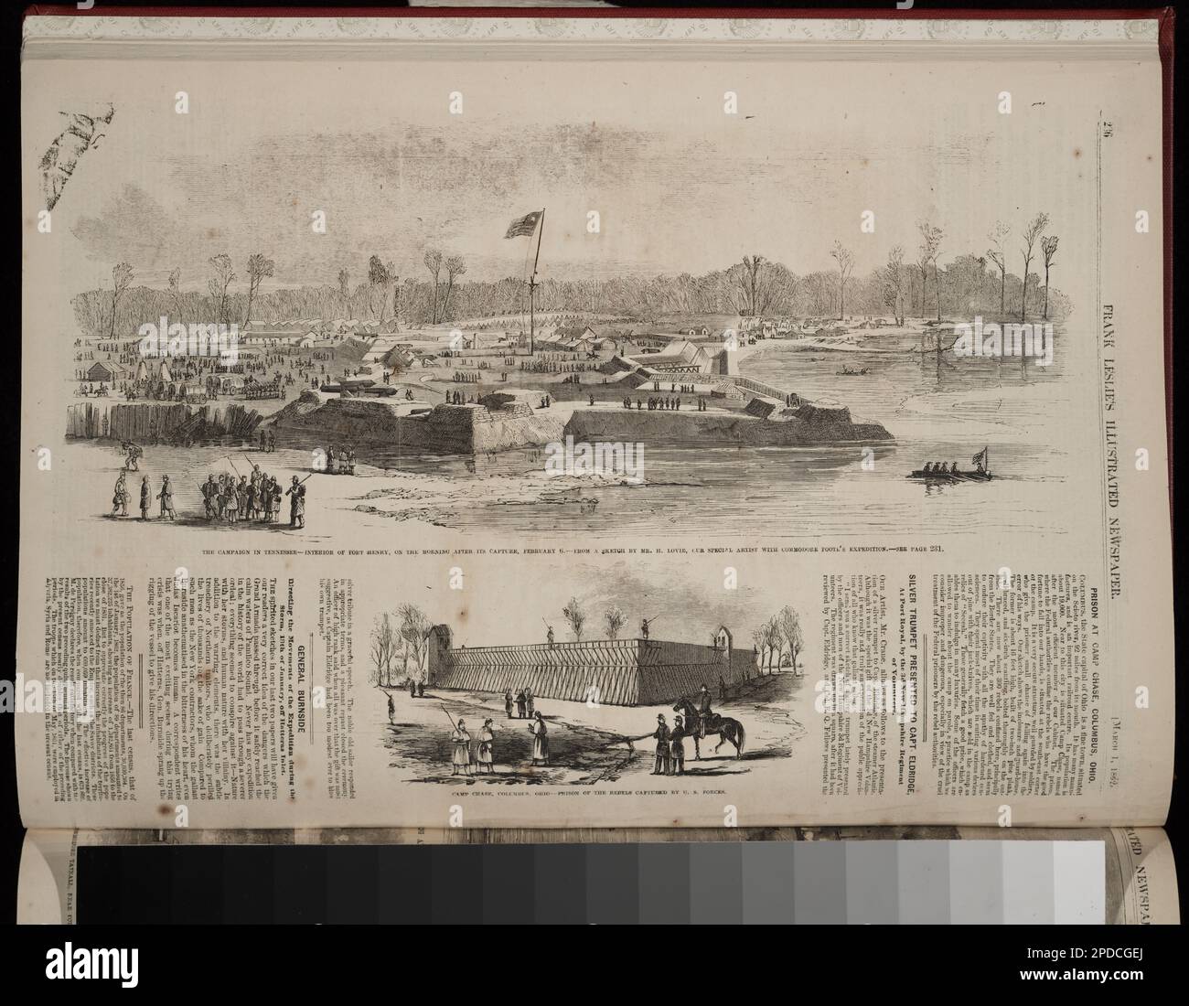The campaign in Tennessee -- Interior of Fort Henry, on the morning ...
