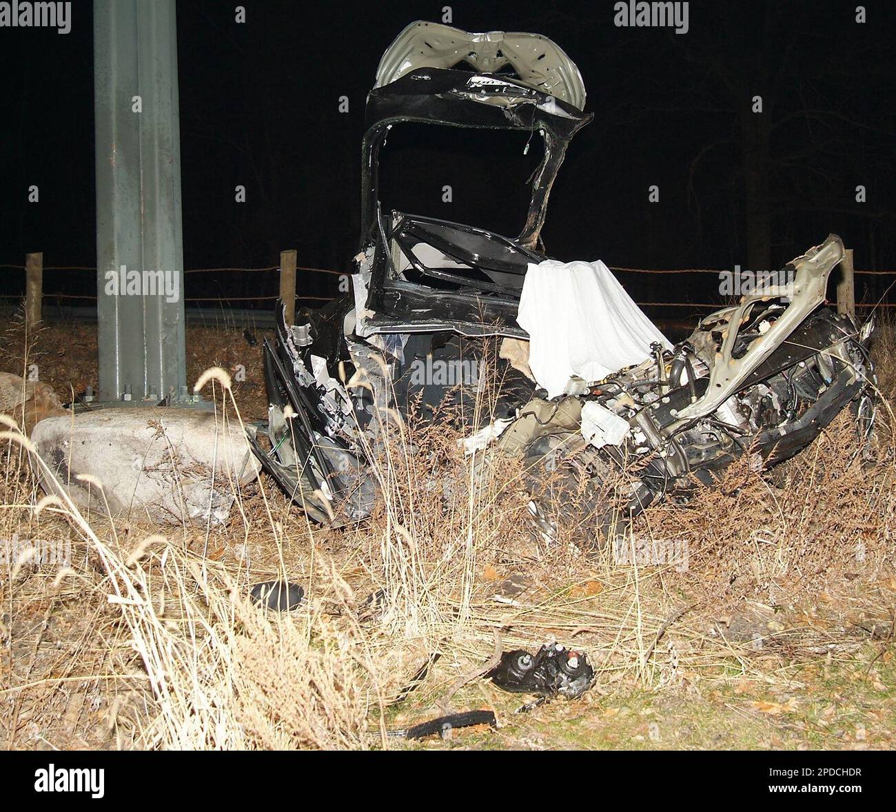 A Waterbury, Conn. man died in this automobile wreck on the Merritt ...