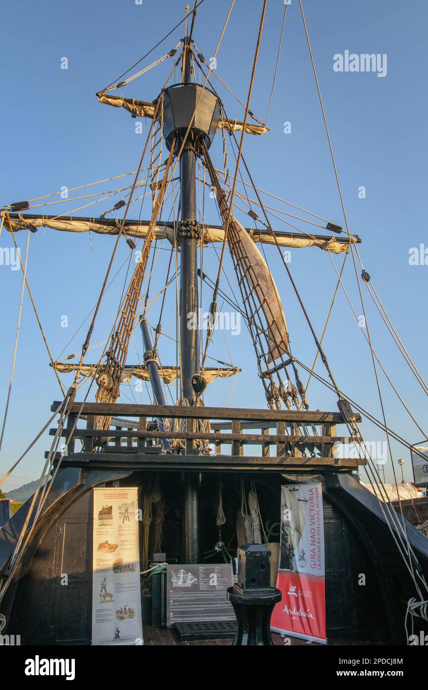 Replica of the nao Victoria, in the 16th century circumnavigated the ...