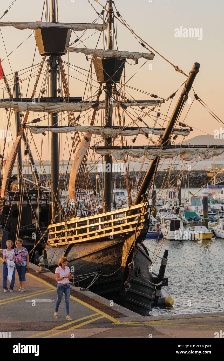 Replica of the nao Victoria, in the 16th century circumnavigated the ...